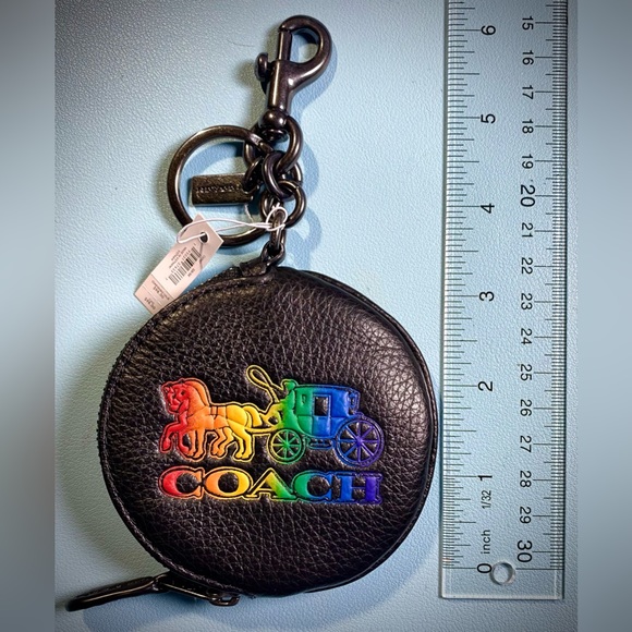 Coach | Bags | Nwt Coach Circular Coin Pouch With Horse And Carriage ...
